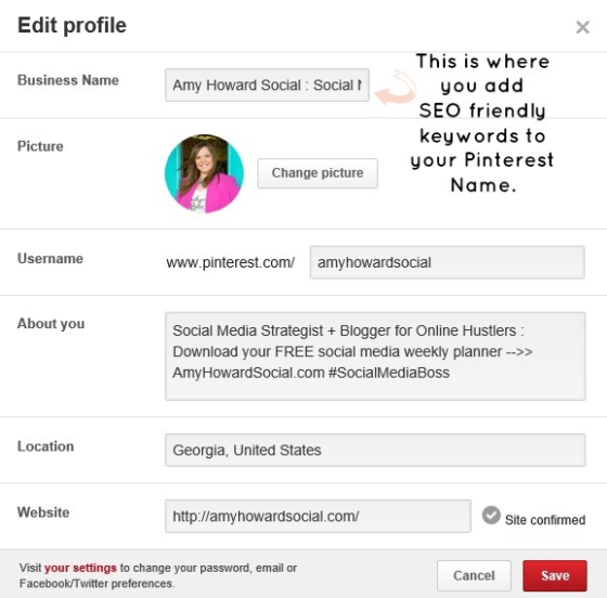 How to Write the Perfect Pinterest Bio + Free Checklist - Amy Howard Social